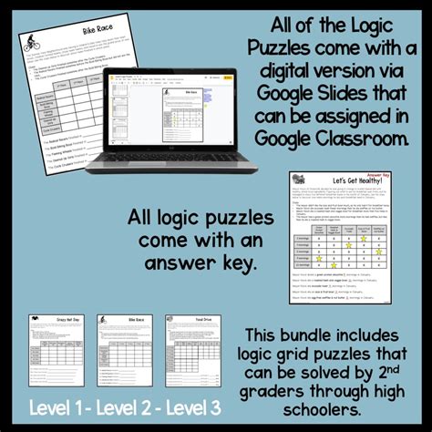 leveled logic puzzle bundle made by teachers