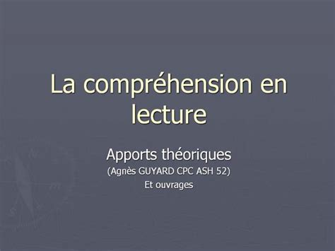 Ppt La Compr Hension En Lecture Powerpoint Presentation Free
