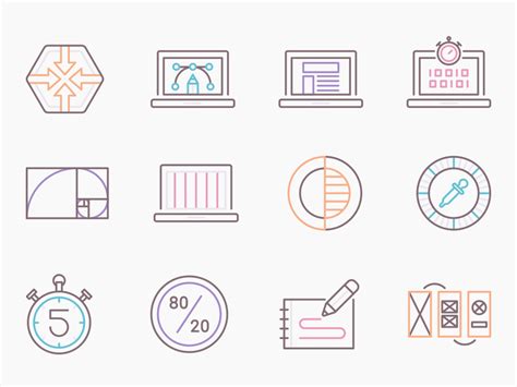 80 Ux And Ui Icon Set Flat Icons
