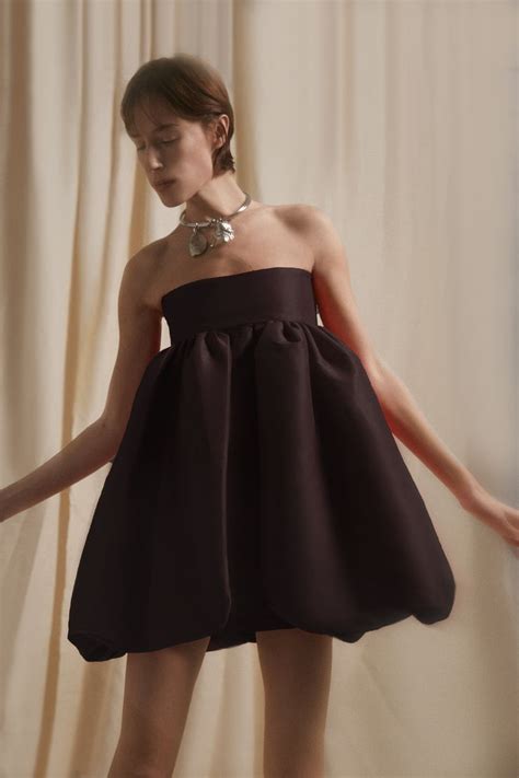 Luisa Et La Luna Bleu Strapless Bubble Dress Noir On Garmentory