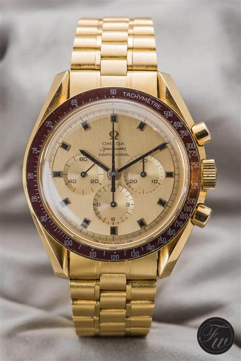We Take A Closer Look At Two Gold Omega Speedmaster Professional Apollo