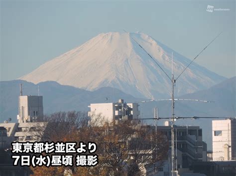 関東は空気乾燥 雪化粧の富士山もクッキリ｜infoseekニュース