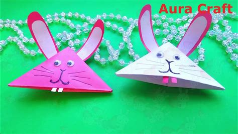 Закладка Зайчик Как сделать закладку для книги своими руками Diy Детские поделки из бумаги