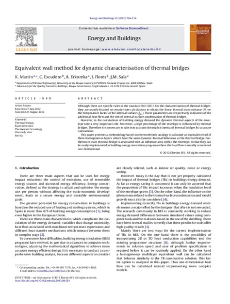 Pdf Equivalent Wall Method For Dynamic Characterisation Of Thermal