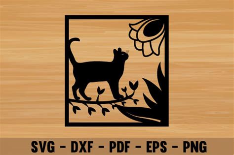 Cat Metal Wall Art Laser Cut File · Creative Fabrica