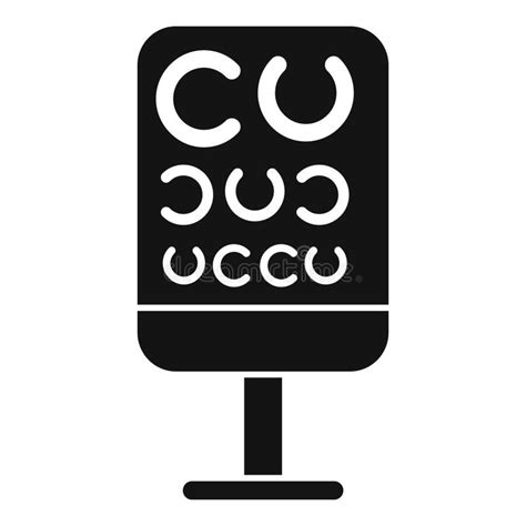 Medical Eye Chart Standing On Support For Eyesight Test Stock
