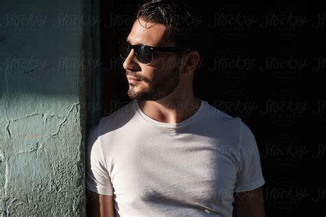 Portrait Of Handsome Man Wearing Sunglasses By Stocksy Contributor B