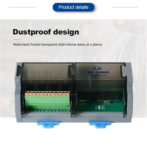 Huaqingjun 4 Channel RS485 Communication Relay Module 24VDC 12VDC Relays Modbus RTU DO Board For