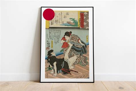 Battle Of The Sexes Original Japanese Painting Asian Wall Art Digital