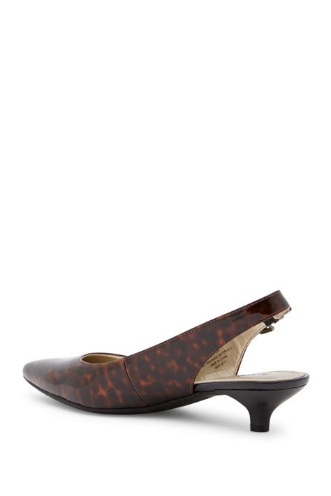 Anne Klein Expert Slingback Kitten Heel Pump Lyst