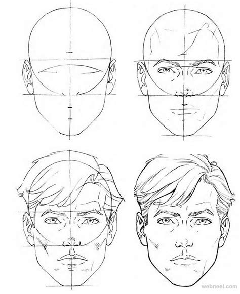 How To Draw A Mans Face Step By Step