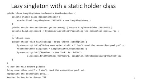 The Singleton Pattern In Java Pdf