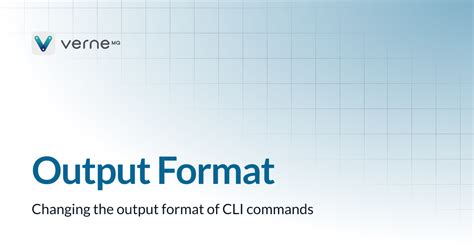 Output Format Vernemq