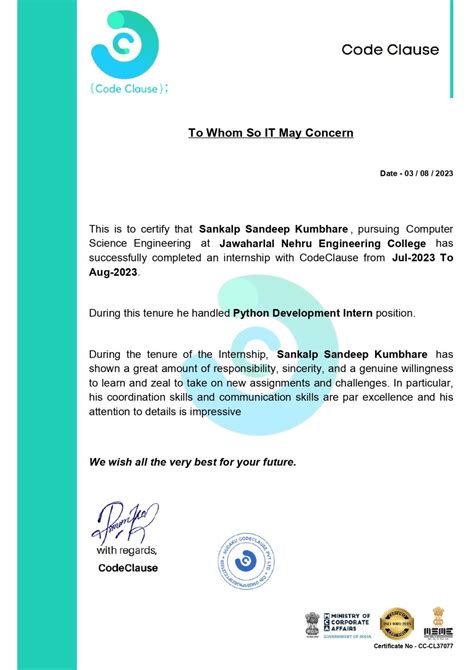 Sankalp Kumbhare On Linkedin 🚀 Completed Python Development Internship