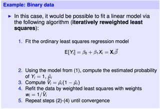 Regression Iteratively Reweighted Least Squares Weights Confusion Cross Validated