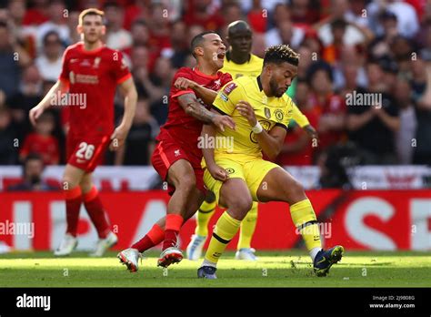 Reece James Of Chelsea And Thiago Alcantara Of Liverpool Chelsea V