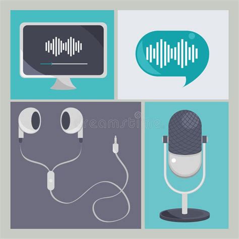 Podcast Icon Collection Stock Vector Illustration Of Music 253782190