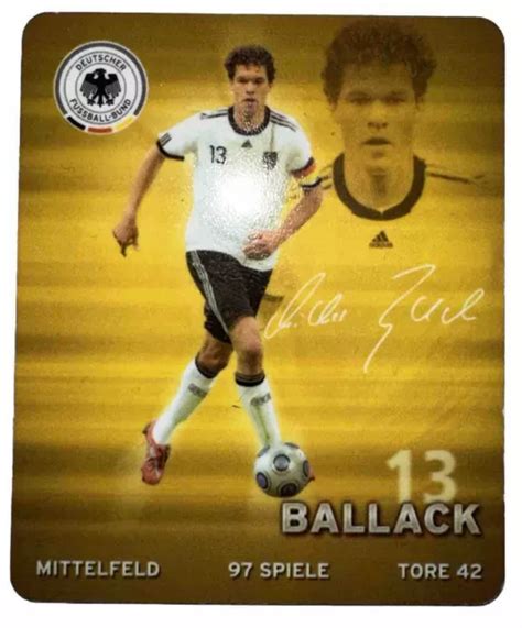 Rewe Dfb Sammelkarten Rewe Fu Ball Wm Nr Michael Ballack Eur Picclick De