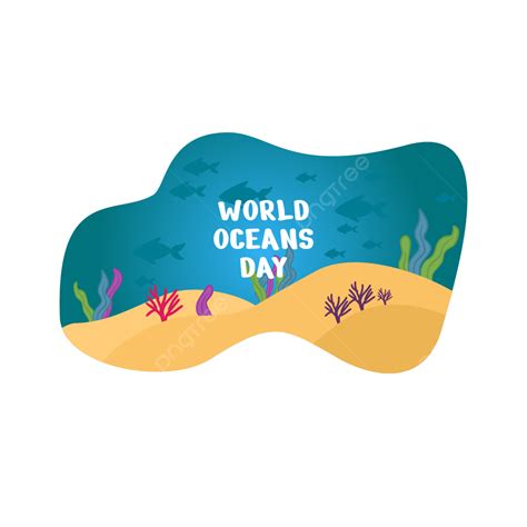 World Oceans Day Vector Hd Images World Ocean Day Design World Day