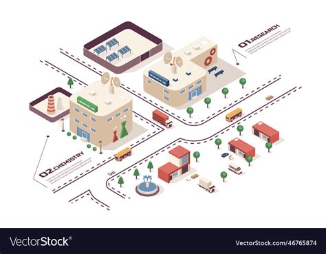 Science Laboratory Concept 3d Isometric Web Vector Image