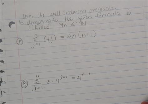 Solved Well Ordering Principle Proofs Theory Of Number Chegg
