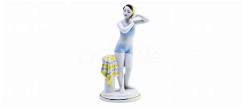 Статуэтка Юная купальщица фарфор роспись купить в Москве Хобби и