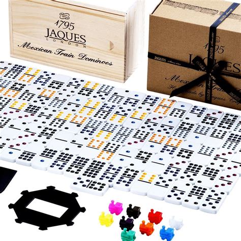 Mexican Train Dominoes - Mexican Dominoes in Wooden Box