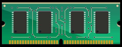 Ram Memory Module Computer Component Green Circuit Board Clipart Clipartixcom