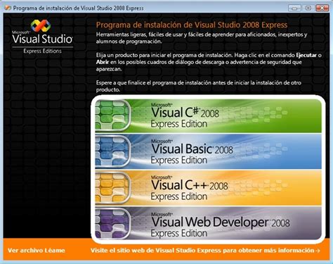Visual Studio Express With Sp T L Charger Pour Pc Gratuit