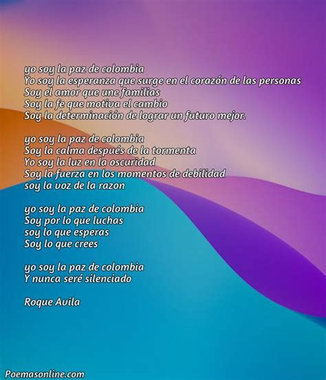 Cinco Poemas Sobre Paz Colombia Poemas Online