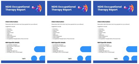 Ndis Occupational Therapy Report Template