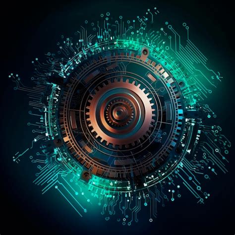 Premium Photo A Computer Screen With A Circuit Board And A Blue