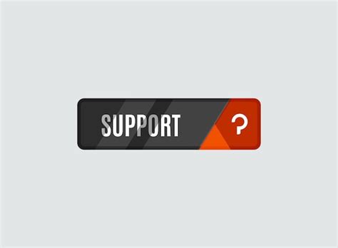 Premium Vector Support Button Futuristic Hitech Ui Design