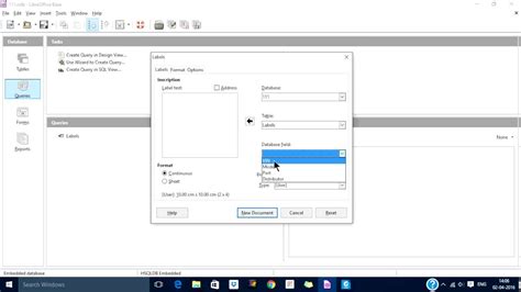 Database Labels In Libreoffice Base Youtube