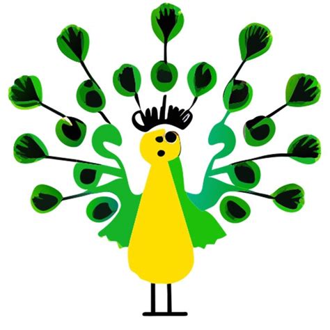 Premium Vector Cute Peacock Icon