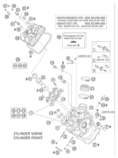 Ktm Road 990cc 2006 Cylinder Head Front Supplied Next Day Uk Only By