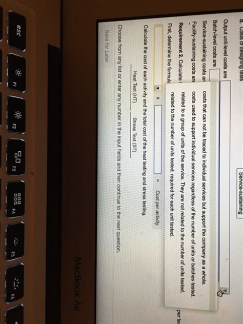 Solved Total HT Total HT Costs HT Test Hours T Per Test Hour Chegg