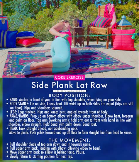 Side Plank Lat Row Inspireful Women