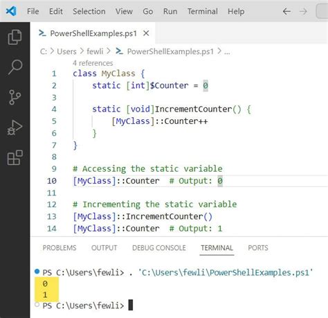 Powershell Static Variables