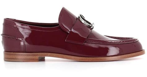 Christian Louboutin Loafer Cl Moc Flat In Purple Lyst