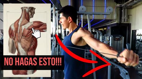 Técnica Vuelos Posteriores con Cable RUTINA HOMBRO YouTube
