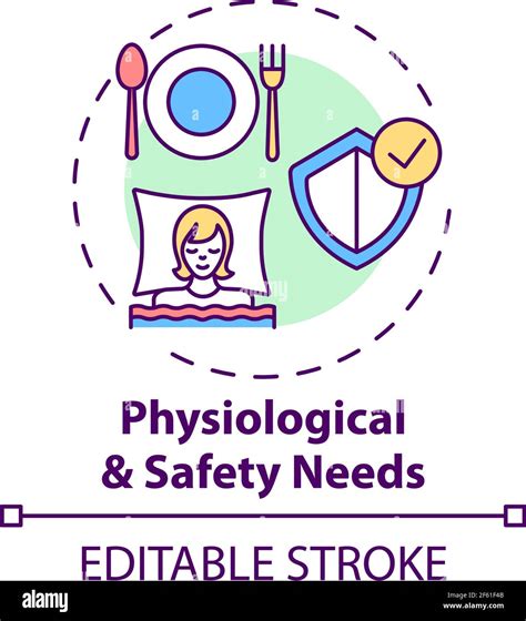Physiological And Safety Needs Concept Icon Stock Vector Image And Art