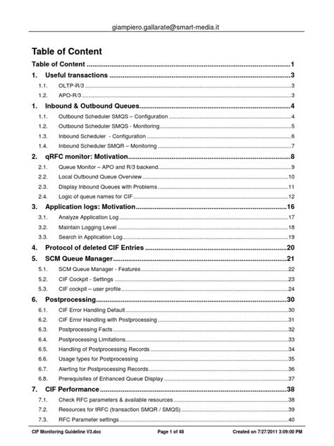 Cif Monitoring Guideline V3 Download Free Pdf Scheduling Computing Database Transaction