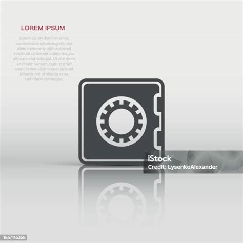 플랫 스타일의 안전한 돈 아이콘 흰색 격리 된 배경에 스트롱 박스 벡터 그림 금융 보안 비즈니스 개념 금고 보안 장비에 대한 스톡 벡터 아트 및 기타 이미지 Istock