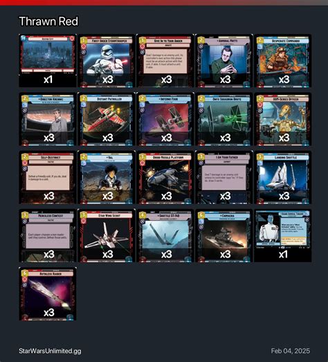 Thrawn Red Star Wars Unlimited Swu Tcg