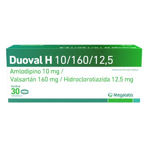 Duoval H 10 160 12 5 Mg Caja X 30 Tab