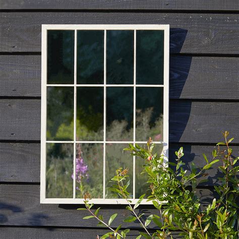 Outdoor Cream Rectangular Window Mirror Primrose And Plum