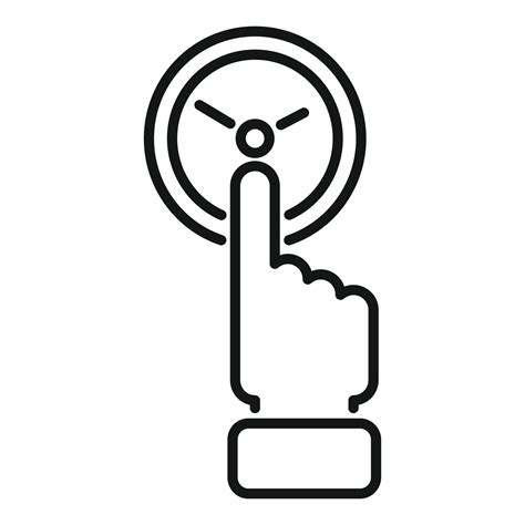 touch time control icon outline vector work task 15149397 vector art
