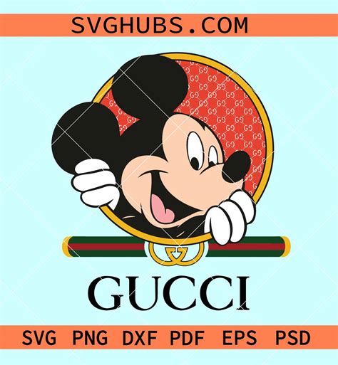 Gucci Mickey Mouse Svg Gucci Disney Svg Mickey Gucci Logo Svg