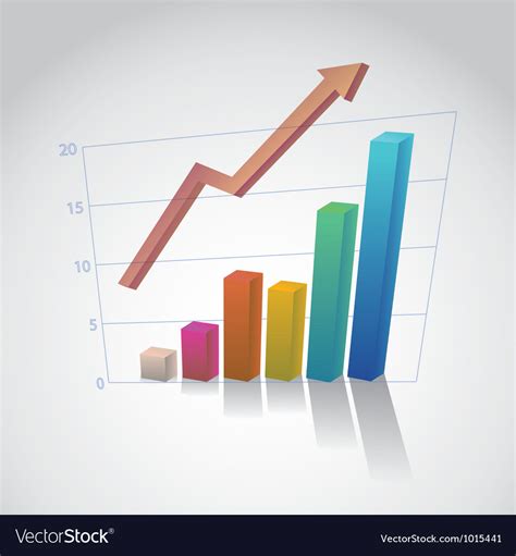 Rising Bar Graph Royalty Free Vector Image Vectorstock